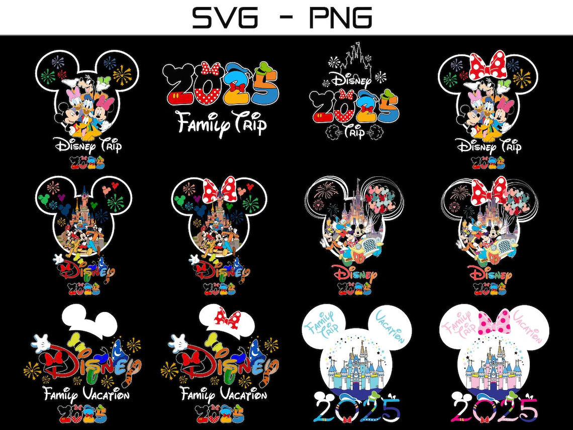 Disney Family Vacation 2025 Svg Png Design for Sublimation | BOXMEDIART ...