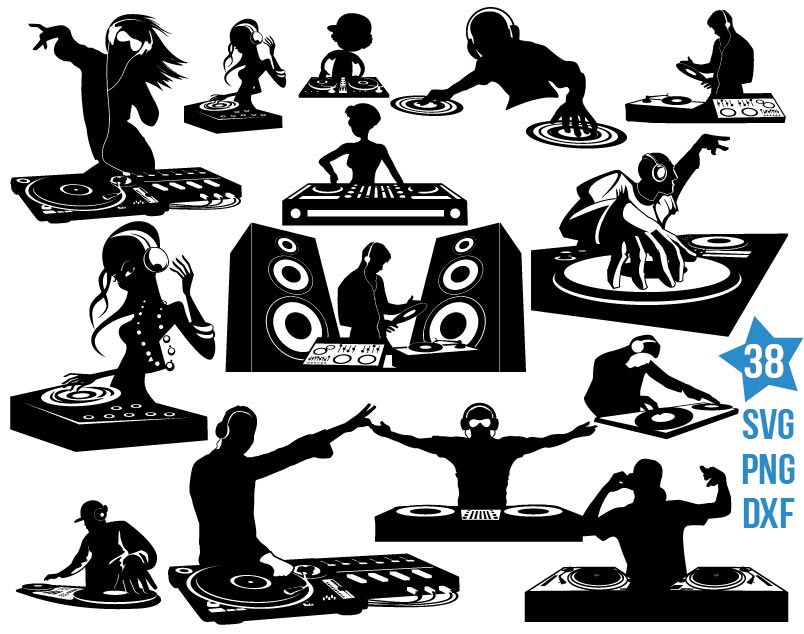 Deejay svg, DJ svg, Disc Jockey png, Party dj svg | BOXMEDIART Svg Cut ...