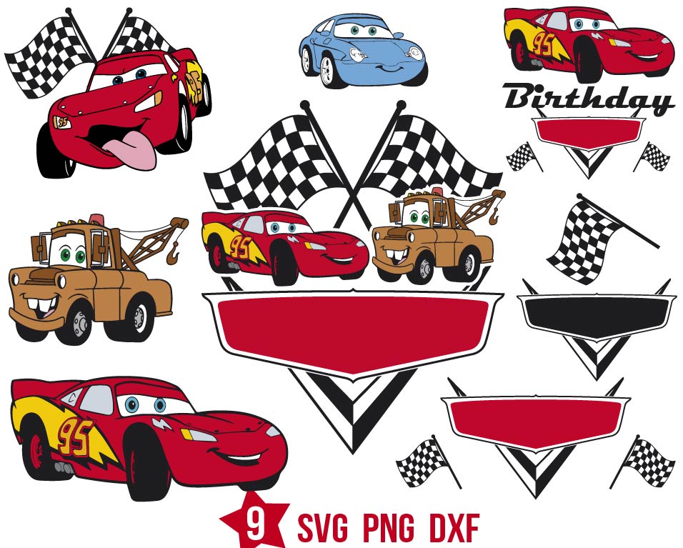 Custom Name Lightning McQueen Birthday Template Svg Bundle | BOXMEDIART ... Custom Name Lightning McQueen Birthday Template Svg Bundle | BOXMEDIART ...