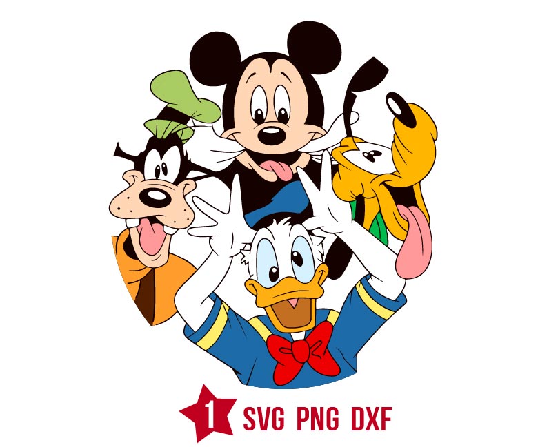 Funny Mickey Friends Svg Png, Magical Kingdom Svg | BOXMEDIART Svg Cut ...
