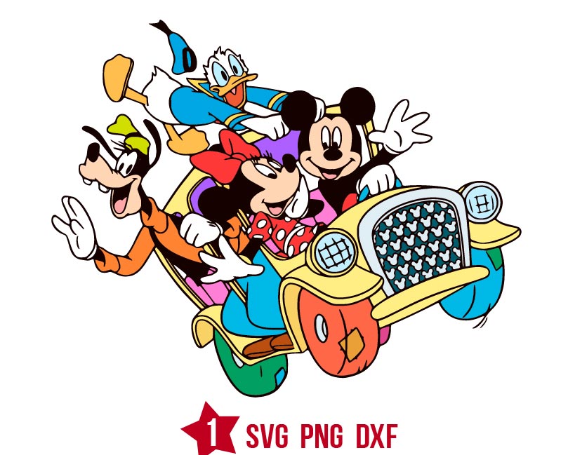 Mickey Friends Svg, Mouse Family Trip Svg, Mickey Cars Svg | BOXMEDIART ...