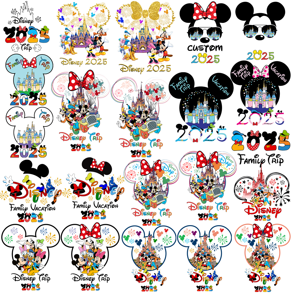 Bundle Disney Family Vacation 2025 Png, Mickey Trip 2025 Svg ...