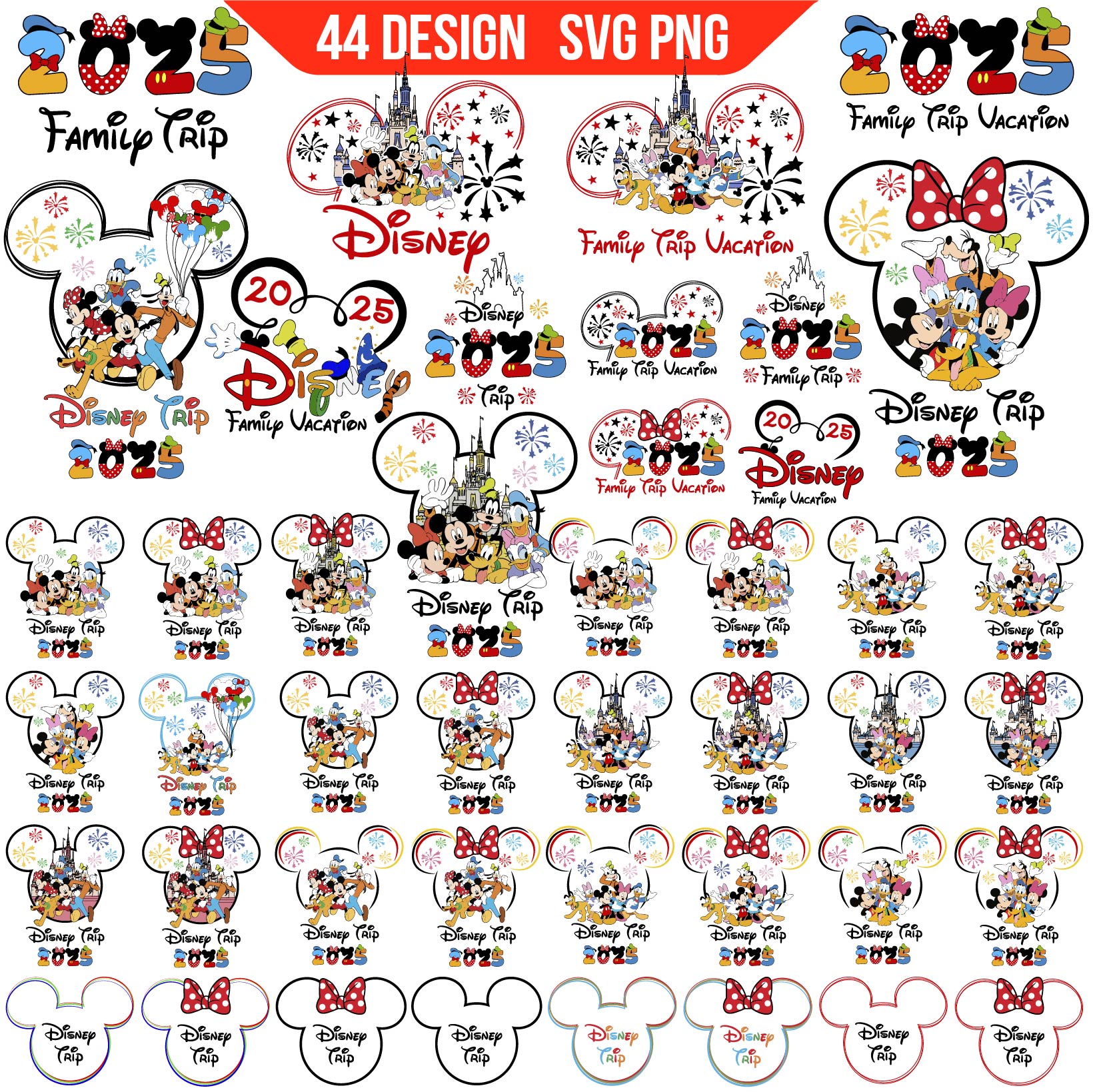 Disney Family Vacation 2025 Svg Png Mega Bundle, Trip 2025 | BOXMEDIART ...