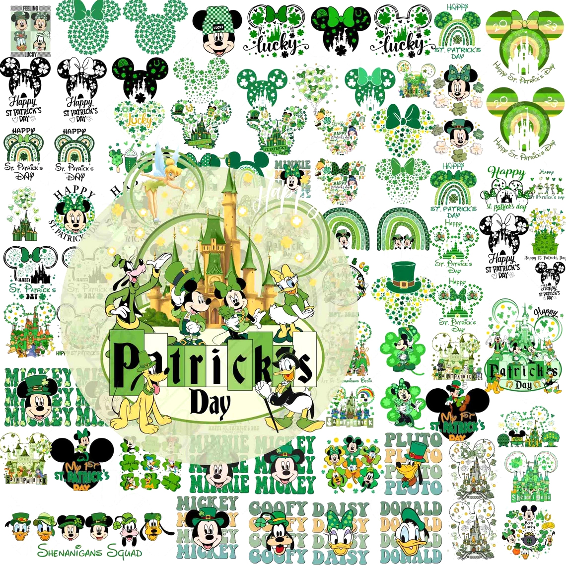 Disney St. Patrick Day Png Bundle, Happy St. Patrick's Day Png ...