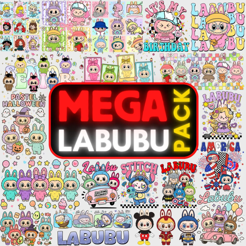 1200+ Labubu Design Png Bundle, Cute Cartoon Character Png | BOXMEDIART ...